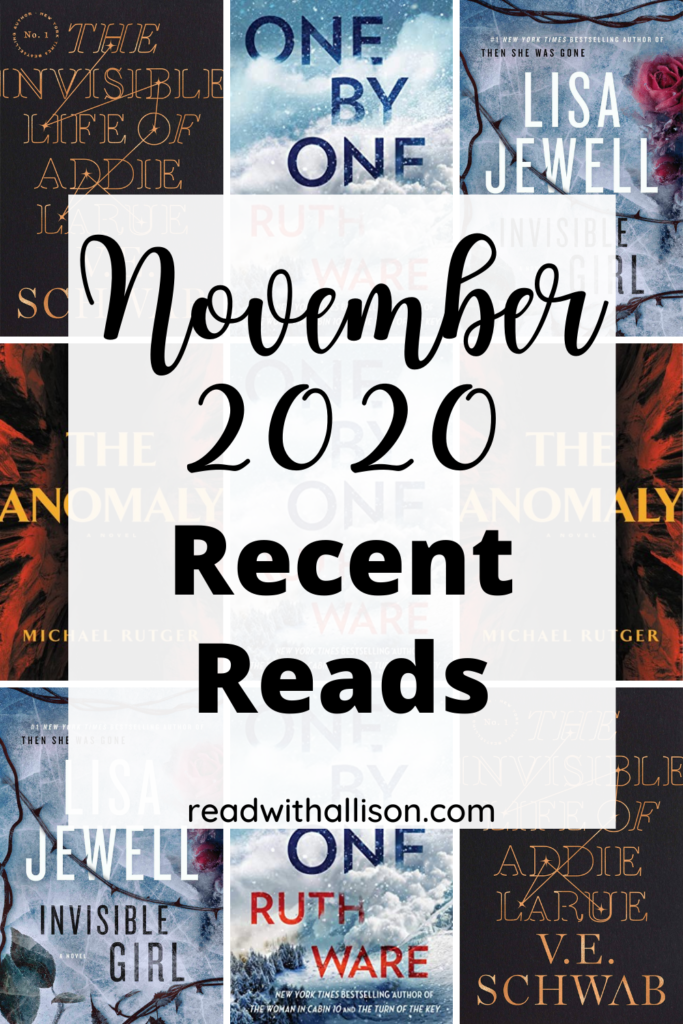 Recent Reads November 2020 - Read With Allison