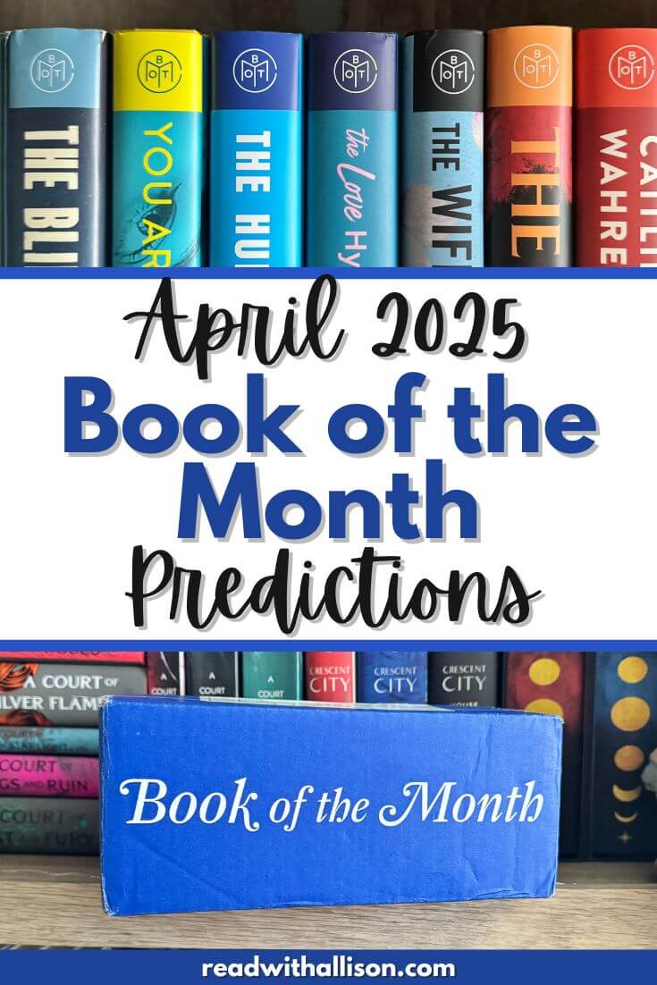 Book of the Month April 2025 Predictions - Read With Allison